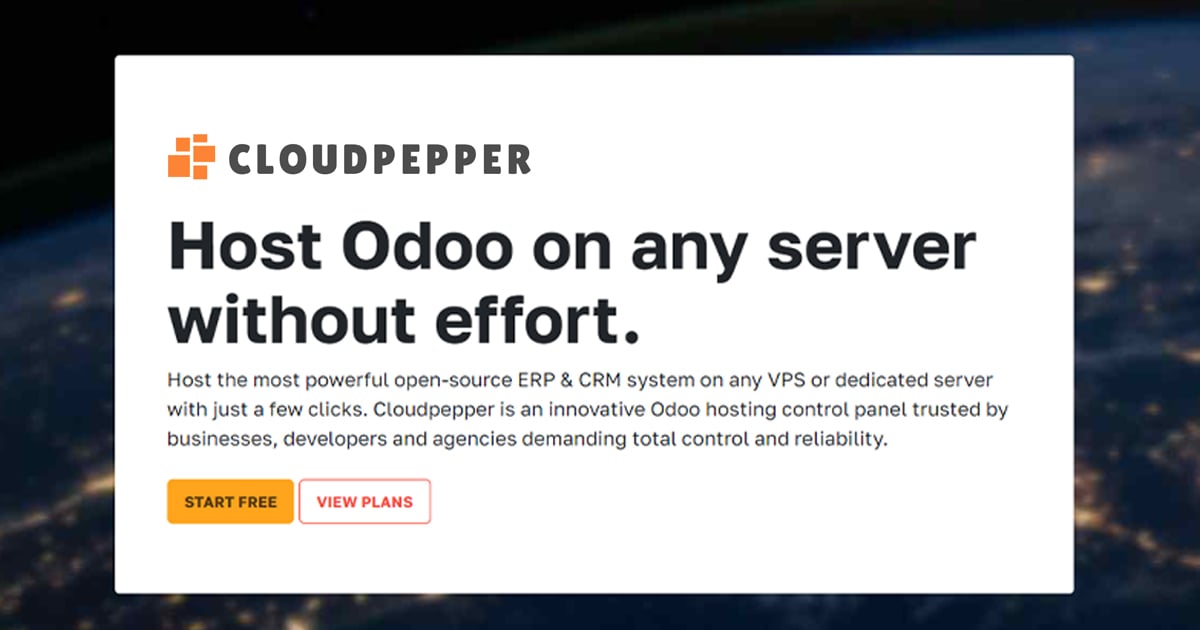 Odoo Hosting - Cloudpepper Odoo Hosting - Cloudpepper